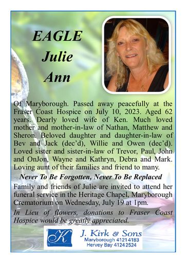 Funeral Notices and Memorials | Hervey Bay and Maryborough